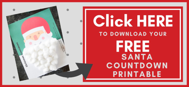 Santa Christmas Countdown - Easy Printable! - Kids Activity Zone