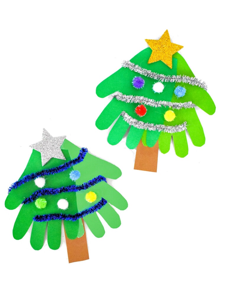 Handprint Christmas Tree Craft - Kids Activity Zone