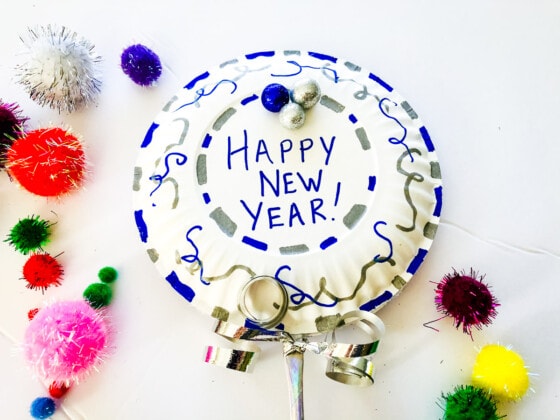 Paper Plate New Year's Eve Noisemaker! - Kids Activity Zone