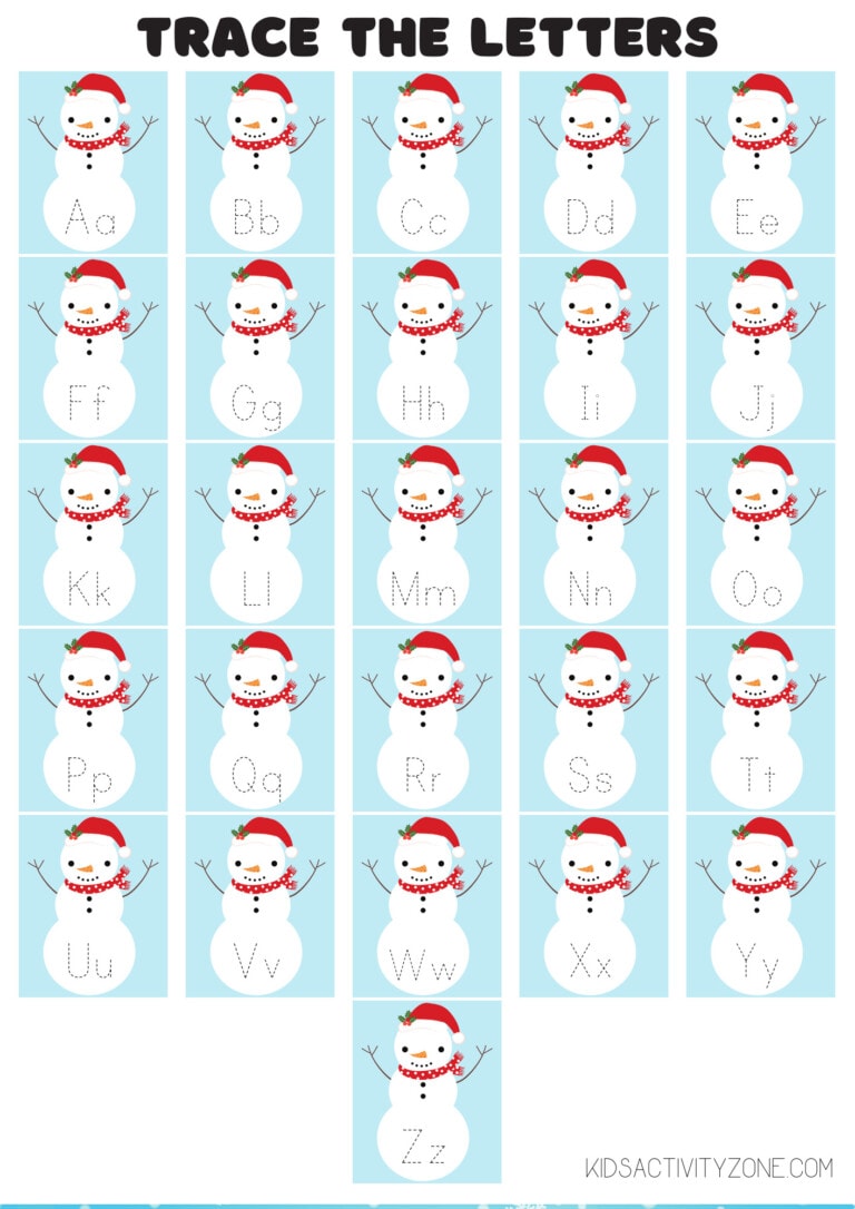 Snowman Preschool Activities Printable - FREE! Kids Activity Zone