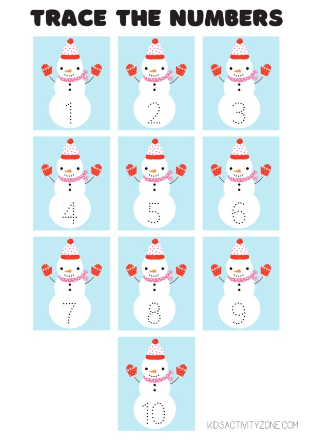 Snowman Preschool Activities Printable - FREE! Kids Activity Zone