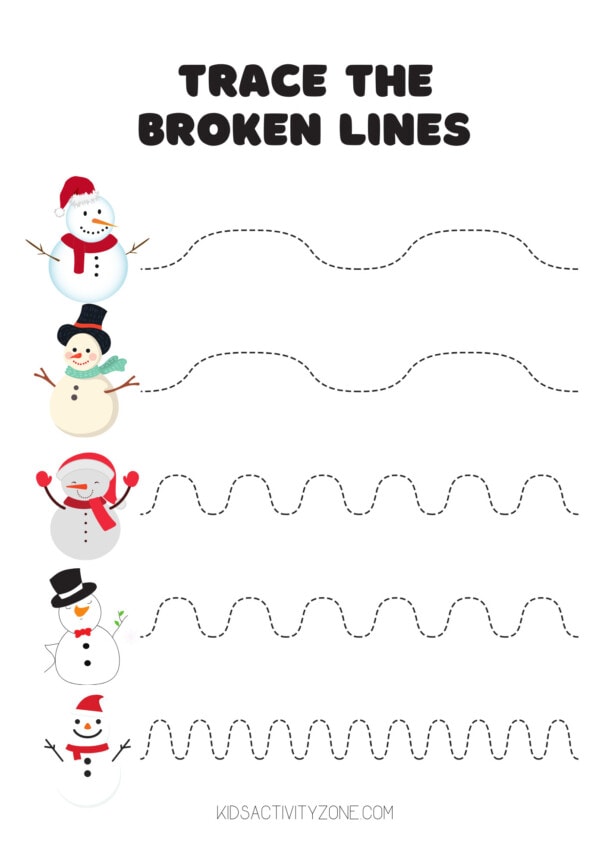 Snowman Preschool Activities Printable - FREE! Kids Activity Zone
