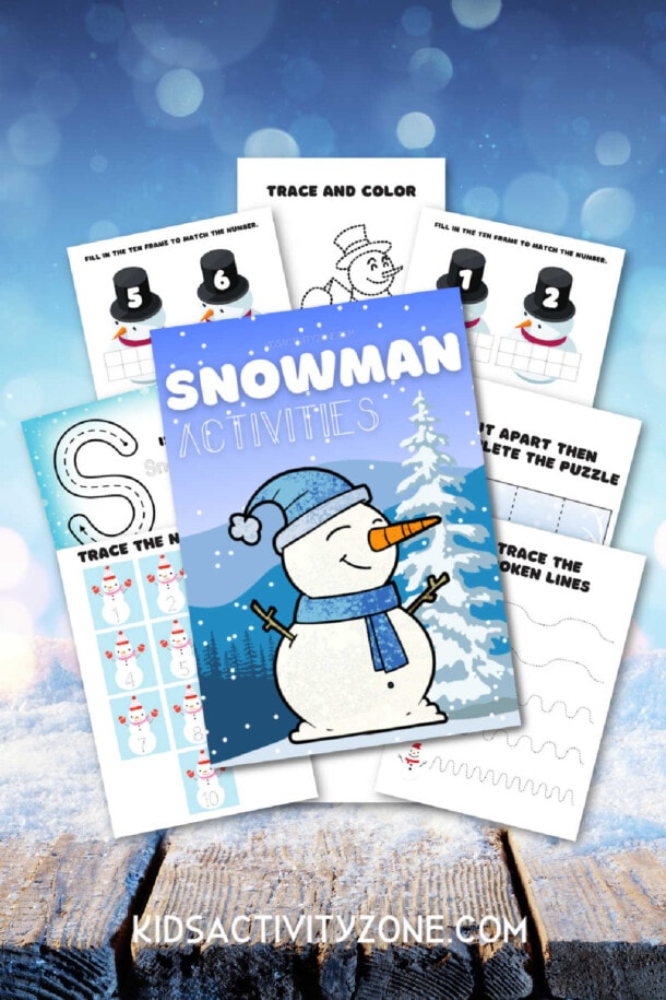 Snowman Preschool Activities Printable - FREE! Kids Activity Zone