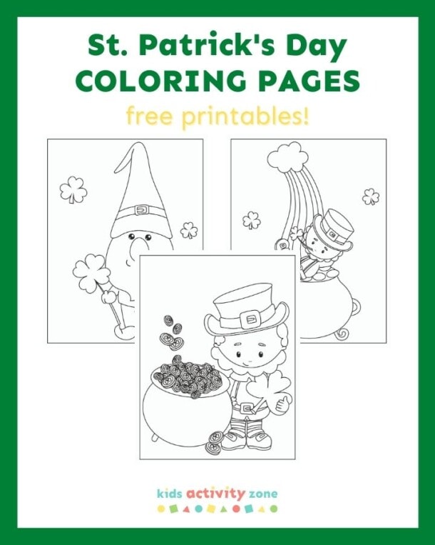 St. Patrick's Day Coloring Pages - Kids Activity Zone