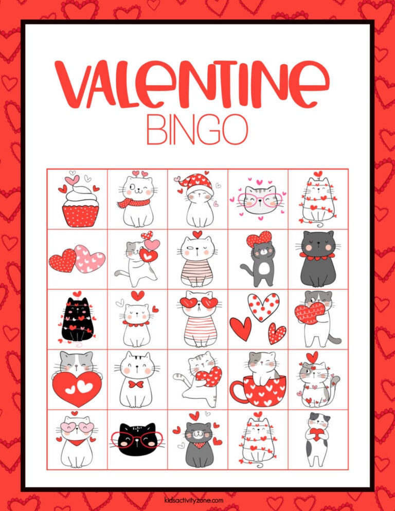 Printable Valentine's Day Activities Packet - Kids Activity Zone