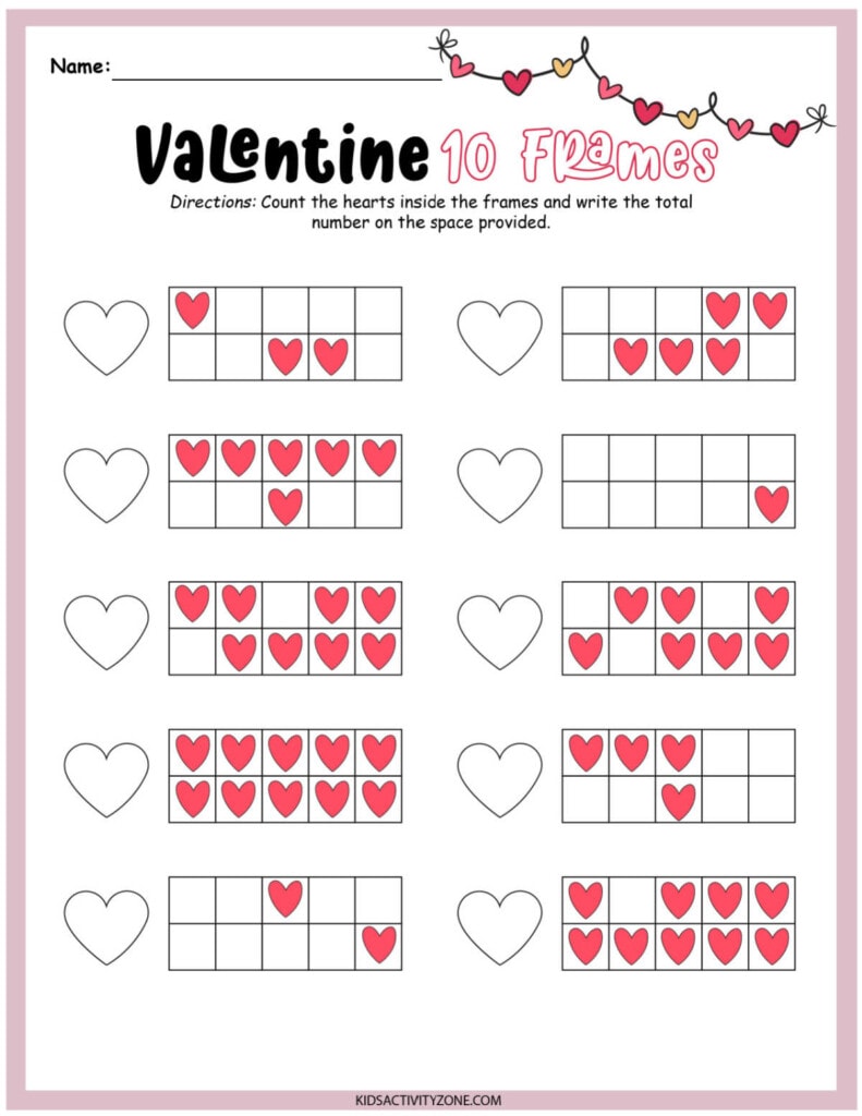 Valentine's Day Math Packet - {Preschool & Kindergarten} - Kids ...
