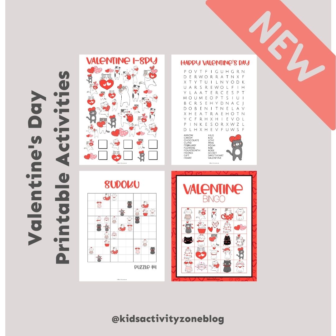 Printable Valentine's Day Activities Packet - Kids Activity Zone