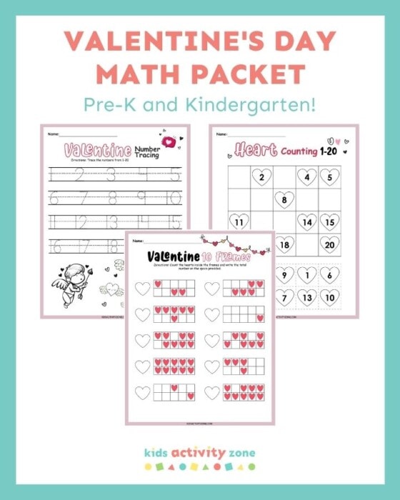 Valentine's Day Math Packet - {Preschool & Kindergarten} - Kids ...