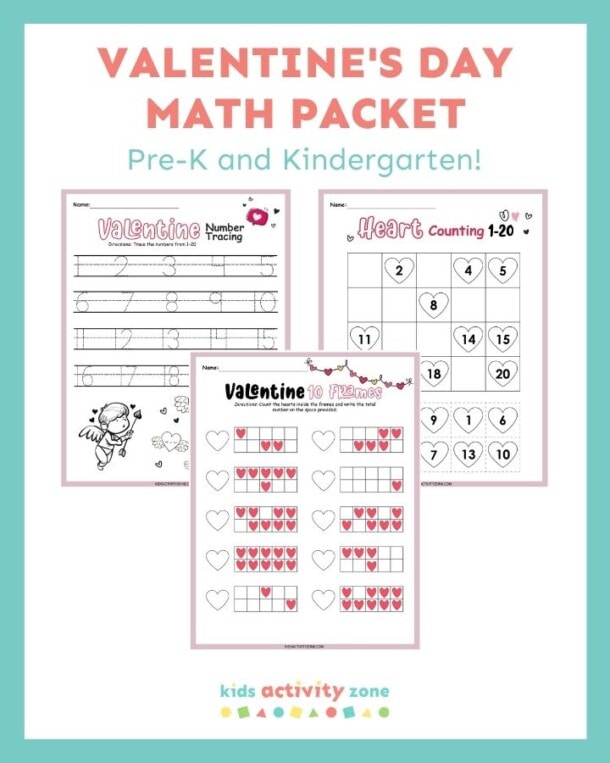 Valentine's Day Math Packet - {Preschool & Kindergarten} - Kids ...