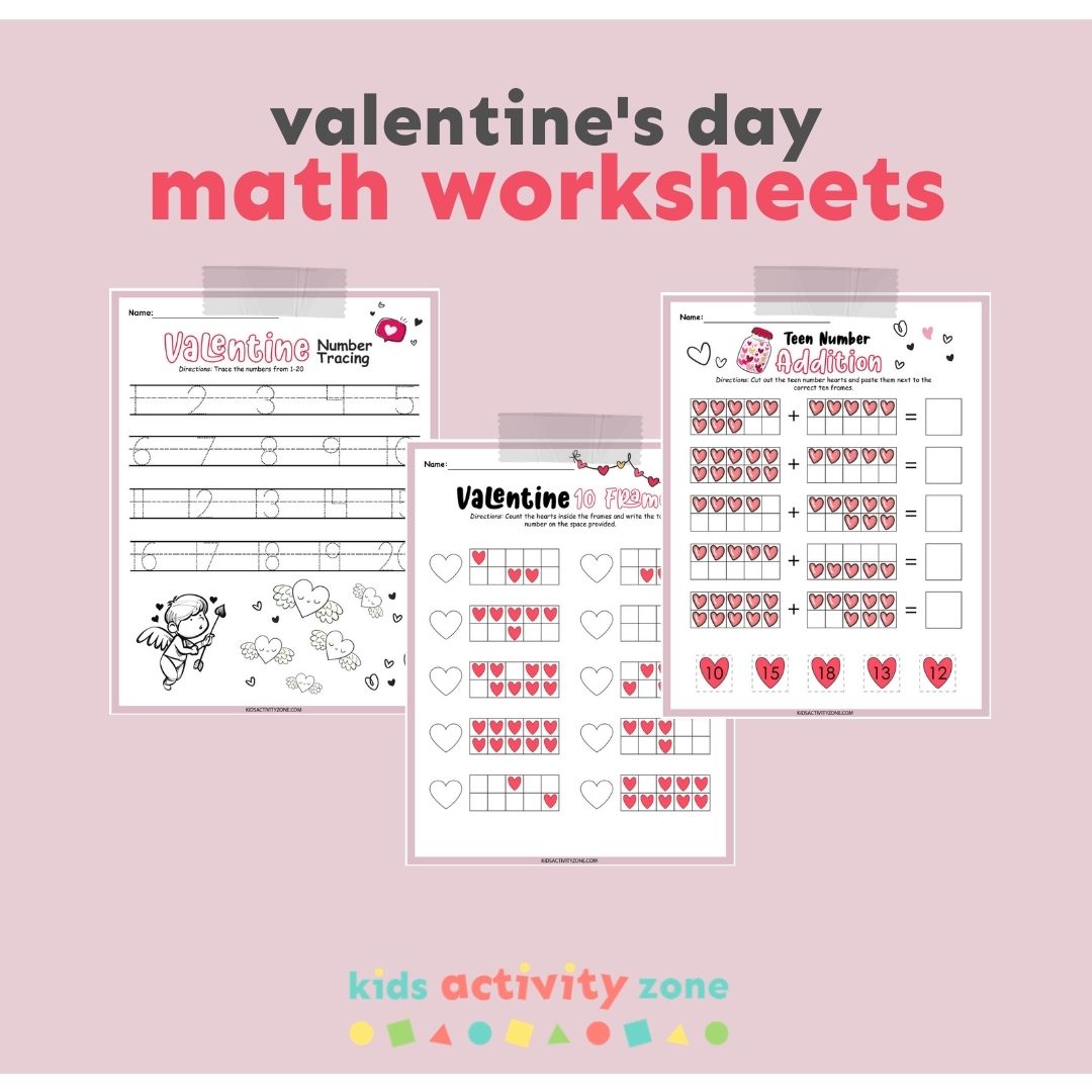 Valentine's Day Math Packet - {Preschool & Kindergarten} - Kids ...