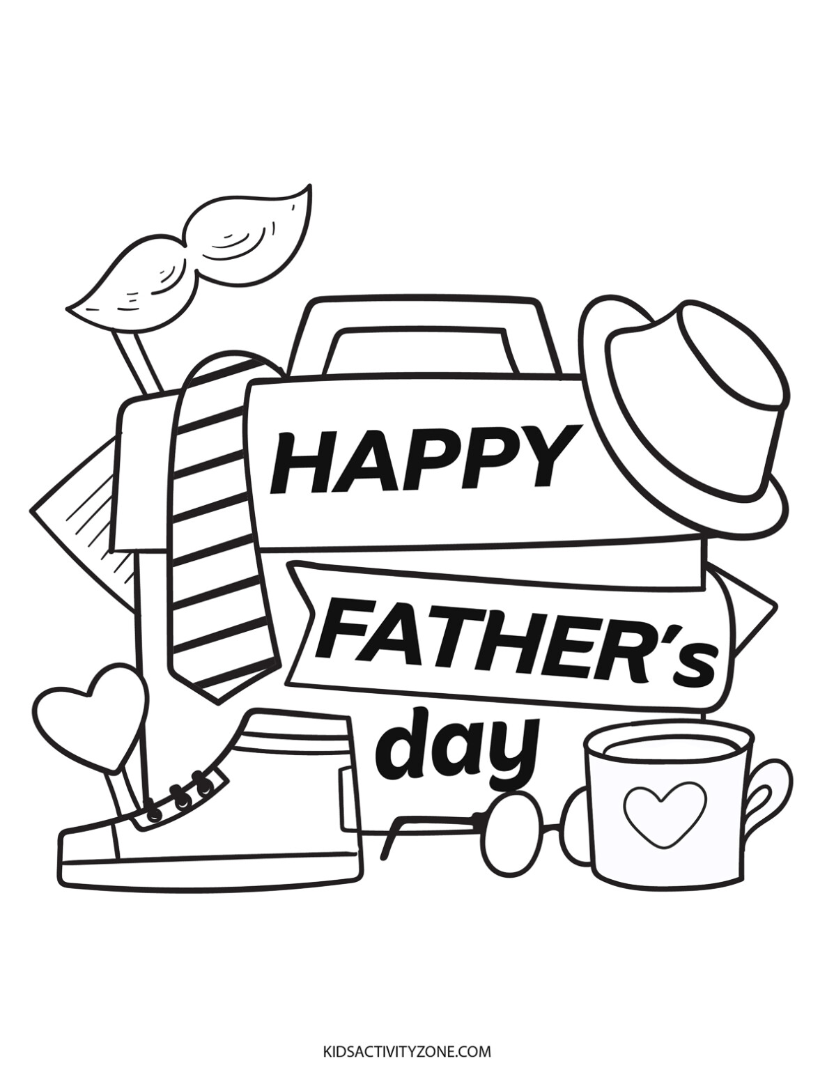 Father's Day Coloring Pages - Kids Activity Zone