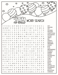 4th of July Activities Printable - Kids Activity Zone