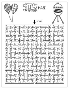 4th of July Activities Printable - Kids Activity Zone