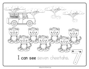 Safari Count and Trace Worksheets (Print & Go!) - Kids Activity Zone