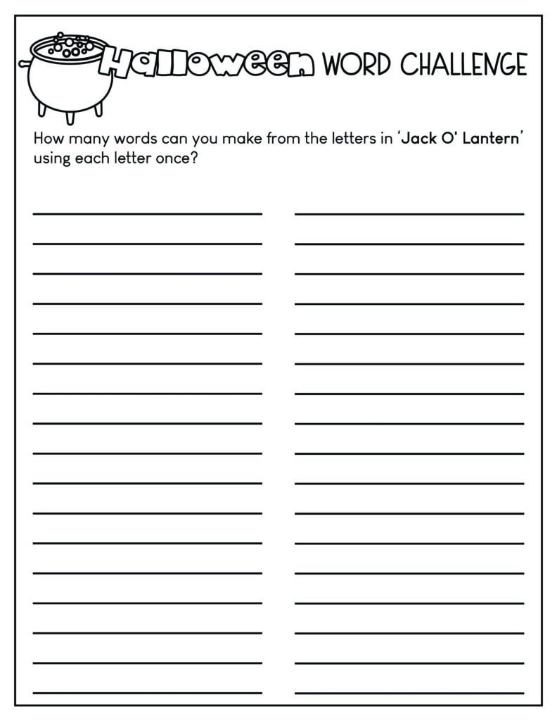 Halloween Activity Pages - Free Printables! - Kids Activity Zone