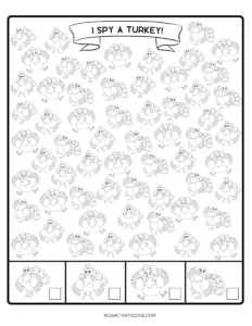 Thanksgiving I Spy - FREE Printable! - Kids Activity Zone
