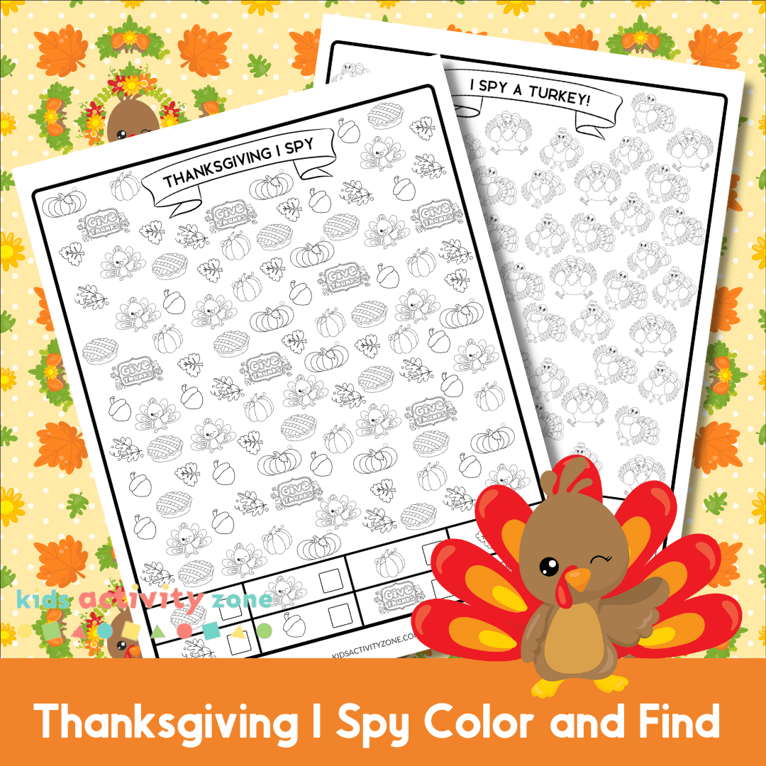 Thanksgiving I Spy - FREE Printable! - Kids Activity Zone