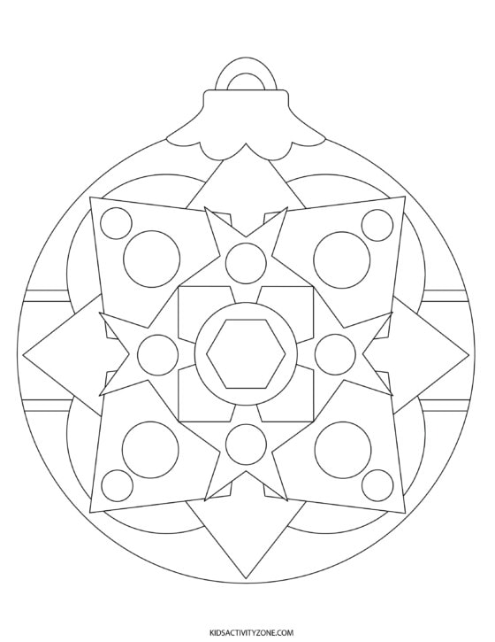 Christmas Ornament Coloring Pages - Kids Activity Zone
