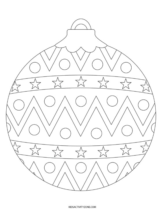 Christmas Ornament Coloring Pages - Kids Activity Zone