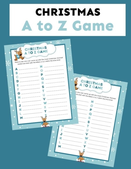 Christmas A to Z Game - Free Printable! - Kids Activity Zone