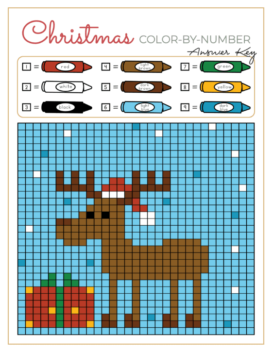 Christmas Color by Code - {Color by Number} - Kids Activity Zone