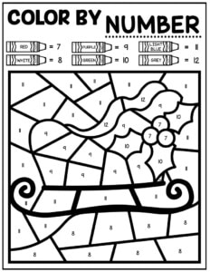 Winter Color by Number Pages - {FREE} - Kids Activity Zone