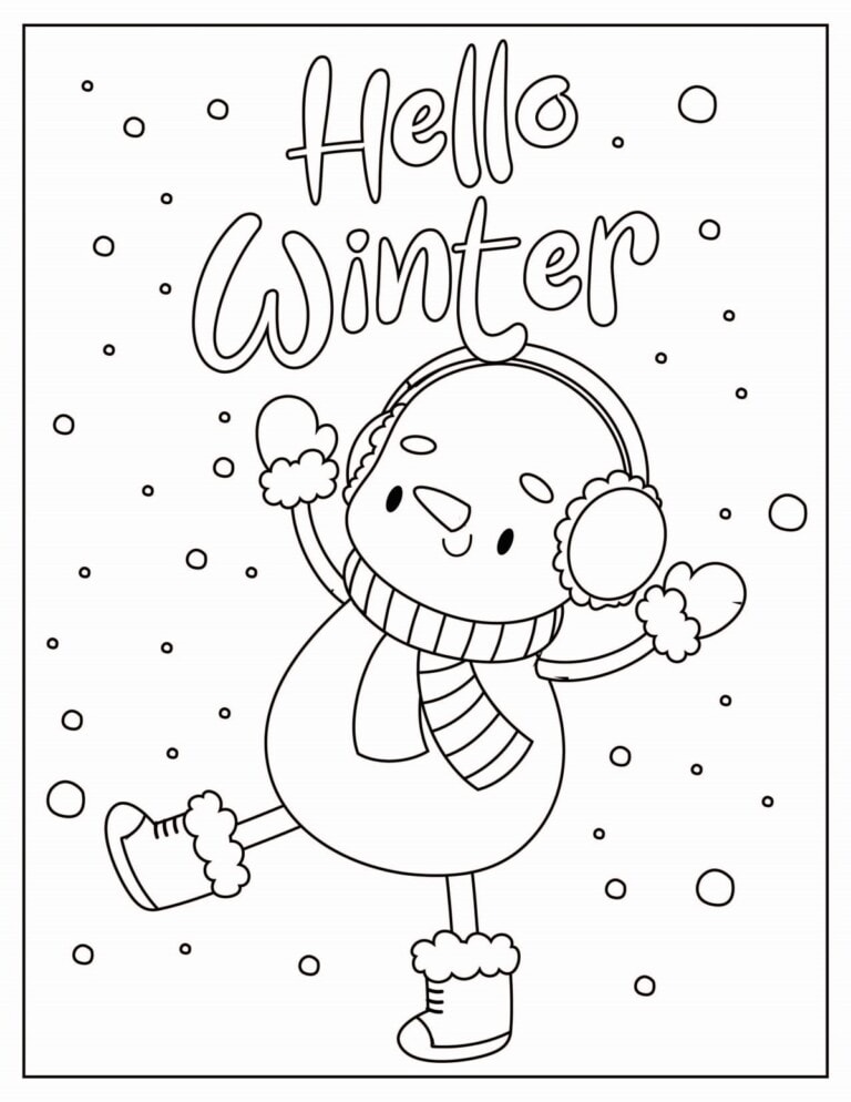 Winter Coloring Pages - Kids Activity Zone