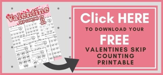 Valentine's Day Skip Counting - {FREE PRINTABLE} - Kids Activity Zone