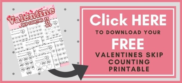 Valentine's Day Skip Counting - {FREE PRINTABLE} - Kids Activity Zone