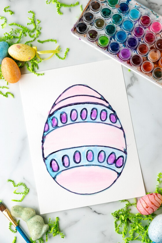 Easter Egg Watercolor Painting - Kids Activity Zone
