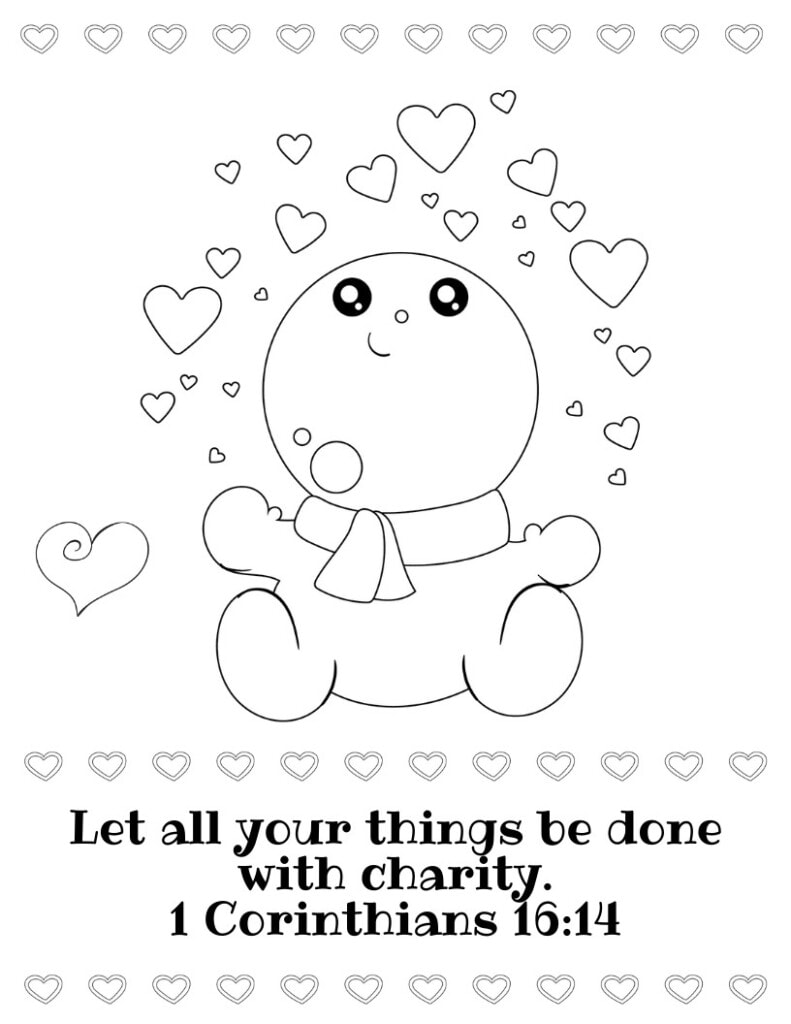 Winter Scripture Coloring Pages - Free Download! - Kids Activity Zone