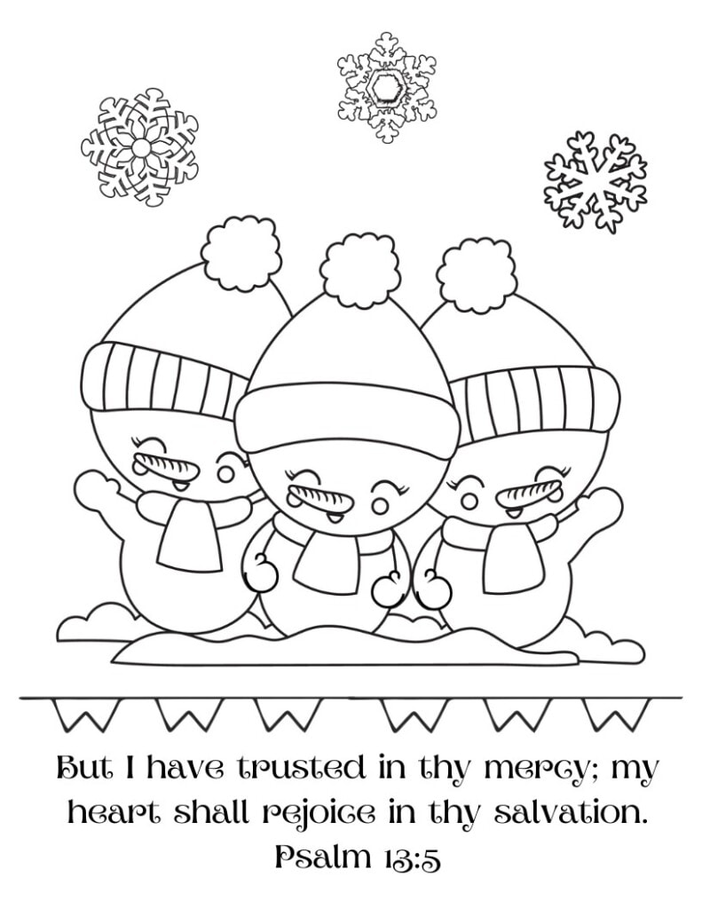 Winter Scripture Coloring Pages - Free Download! - Kids Activity Zone