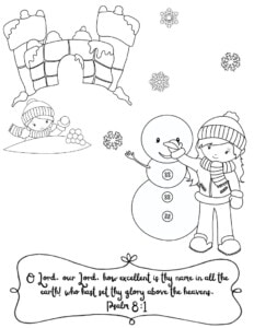 Winter Scripture Coloring Pages - Free Download! - Kids Activity Zone