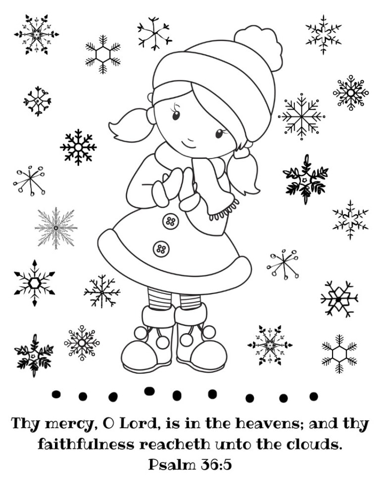 Winter Scripture Coloring Pages - Free Download! - Kids Activity Zone