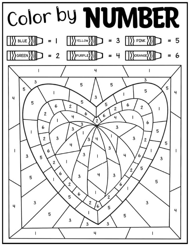 Mother's Day Color By Number - Kids Activity Zone