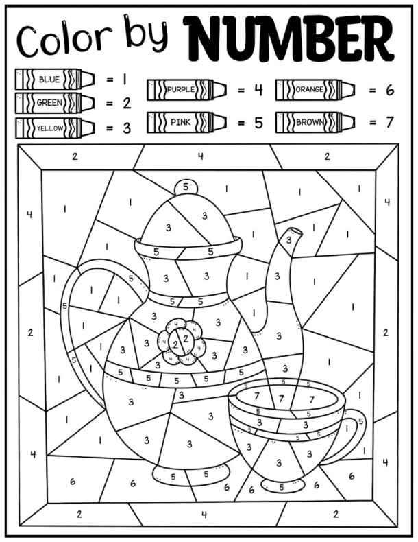 Mother's Day Color By Number - Kids Activity Zone