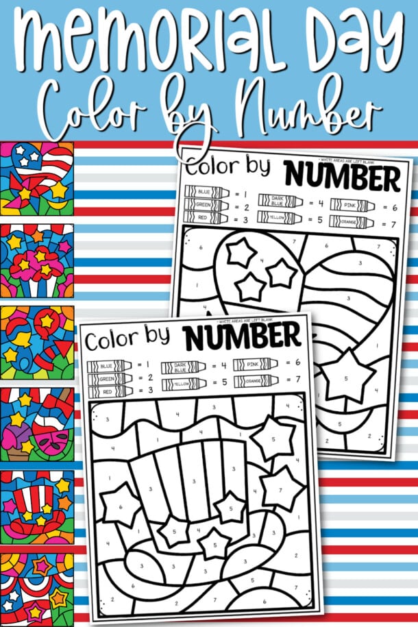 Memorial Day Color By Number - Kids Activity Zone