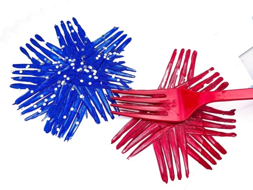 Paper Plate Fork Fireworks - Easy 4th of July Craft! - Kids Activity Zone