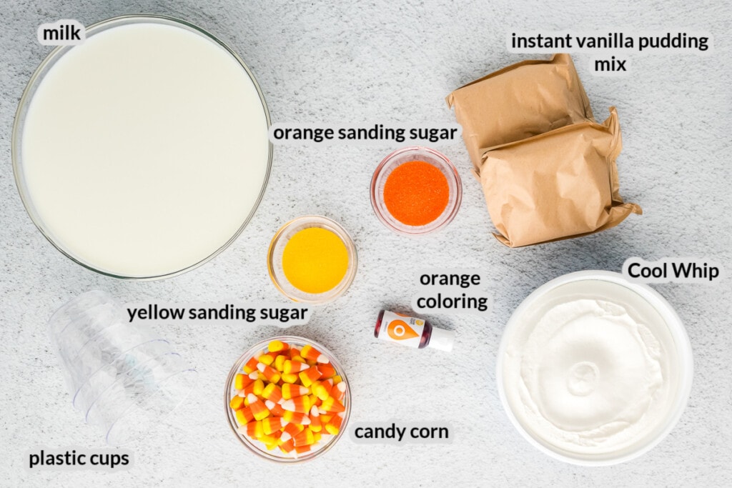 Candy Corn Pudding Cups - Kids Activity Zone