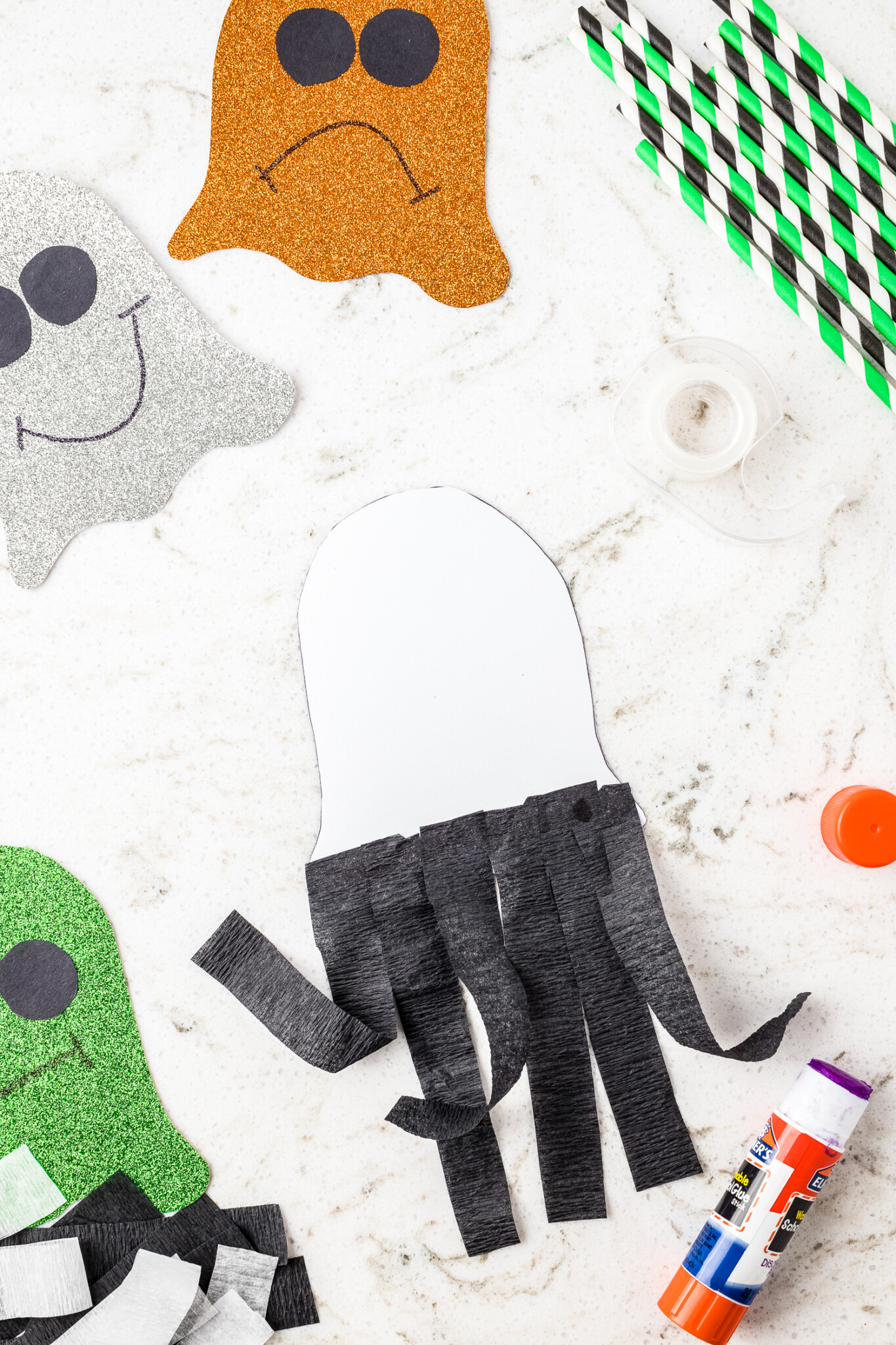 Easy Glitter Ghost Craft - Kids Activity Zone