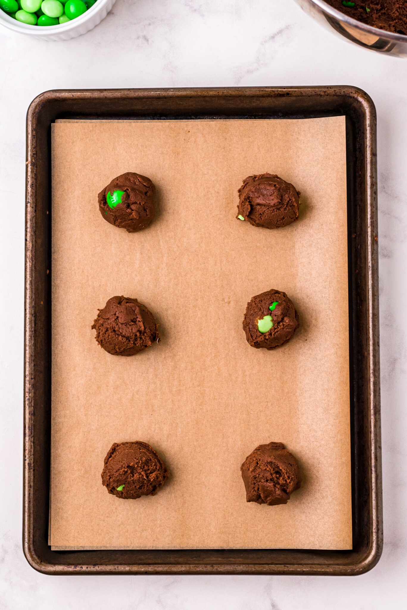 Chocolate Mint M&M Cookies - Kids Activity Zone