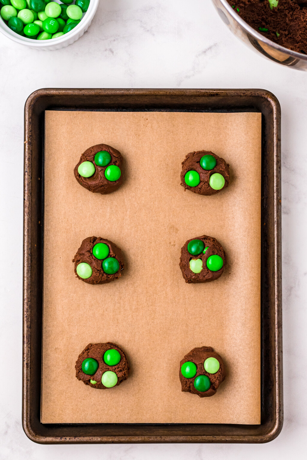 Chocolate Mint M&M Cookies - Kids Activity Zone