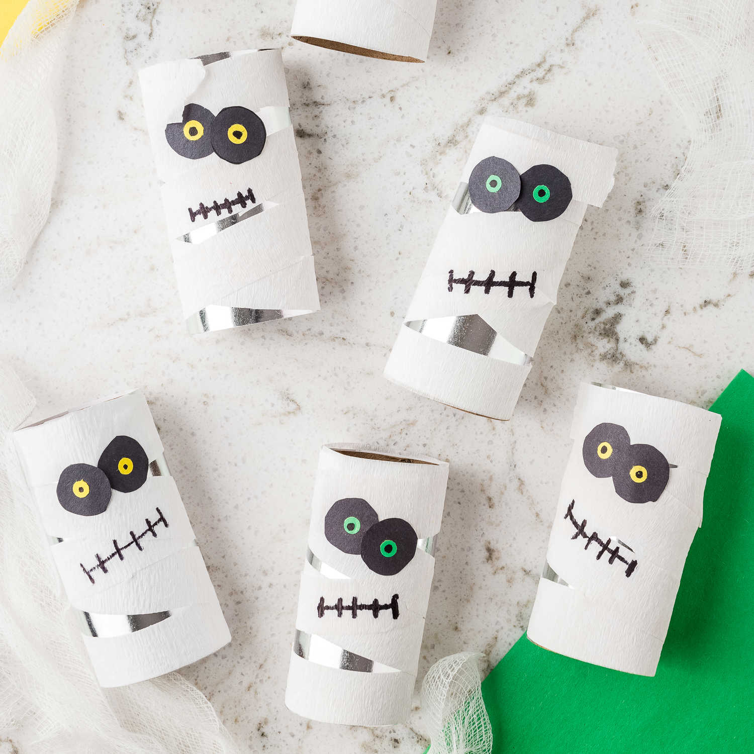 Halloween Toilet Paper Roll Mummy Craft Halloween Crafts For Kids