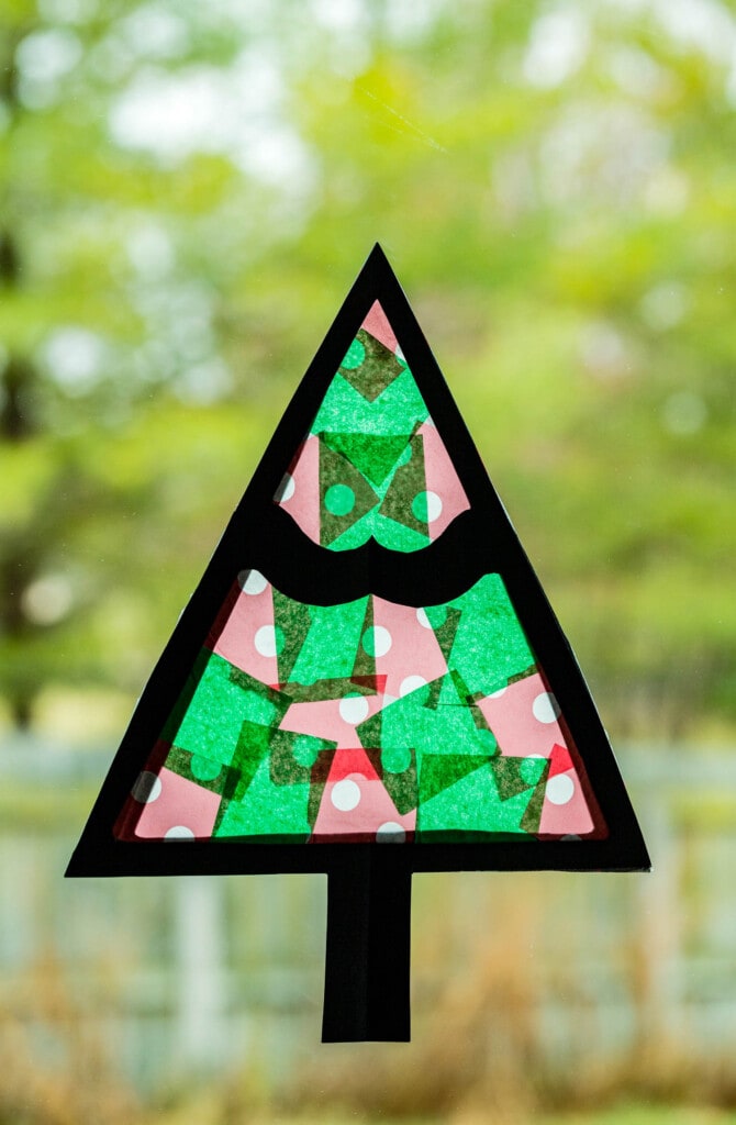 Christmas Tree Sun Catcher - Kids Activity Zone