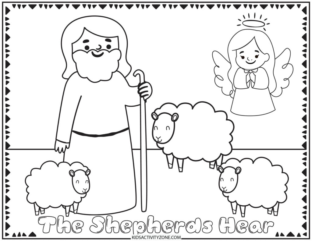 Christmas Story Coloring Pages - (Nativity) - Kids Activity Zone