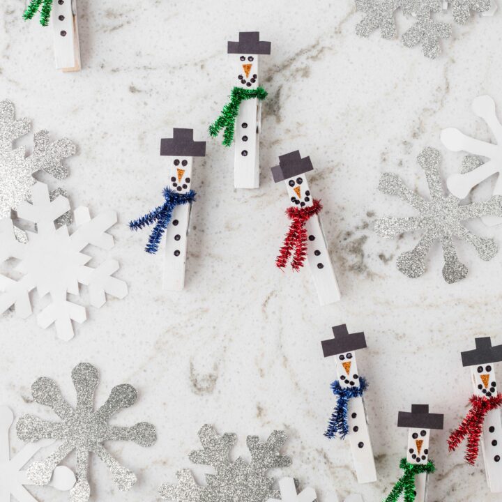 Snowman Clothespin Craft - Kids Activity Zone