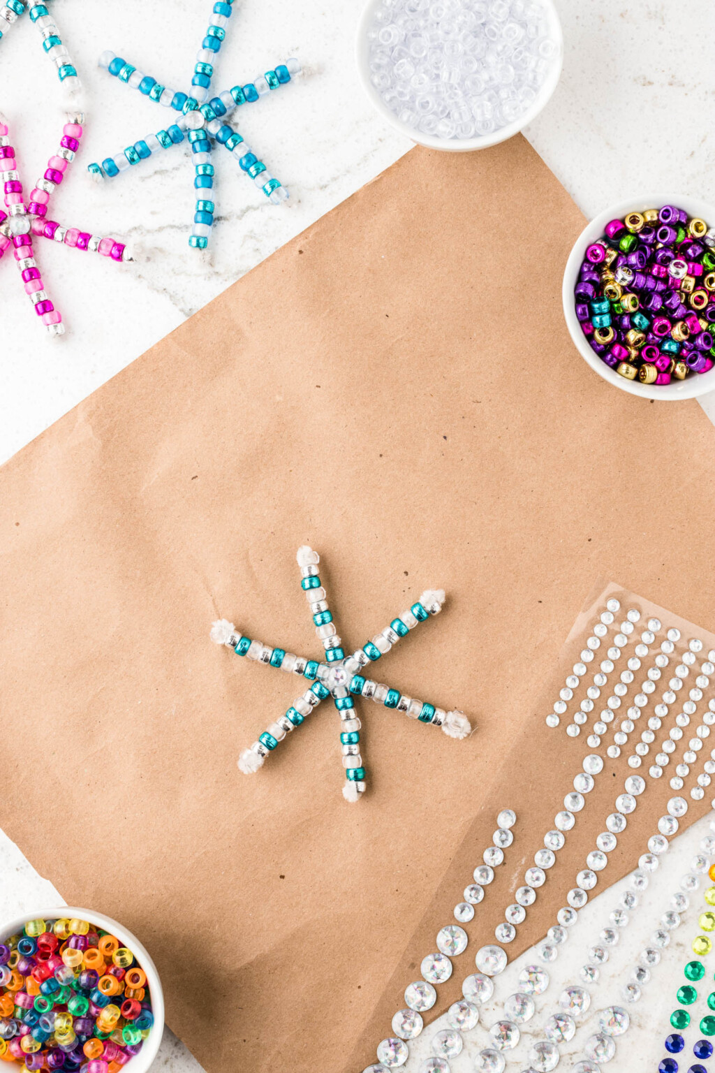 Beaded Snowflake Craft - Kids Activity Zone