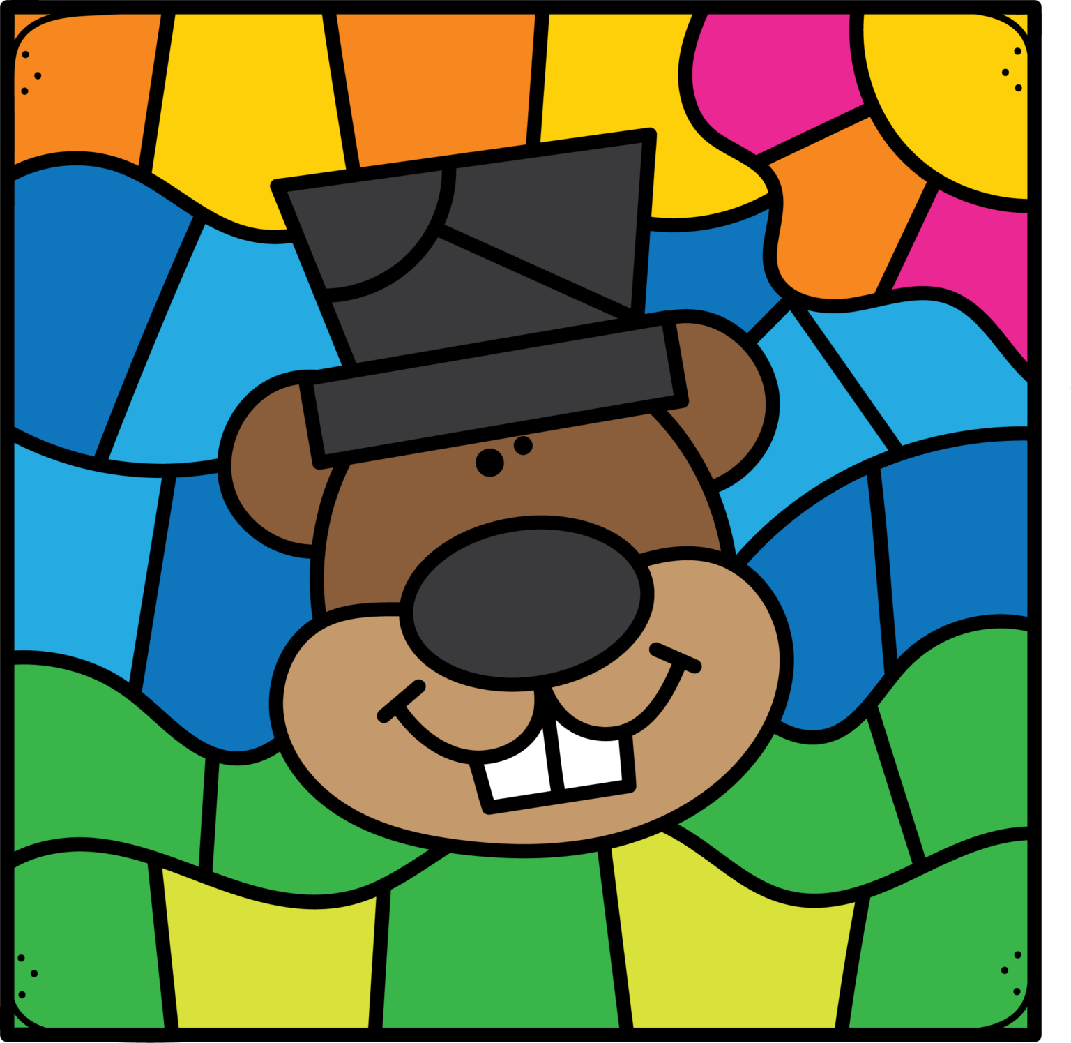 Groundhog Day Color by Number Pages - Kids Activity Zone