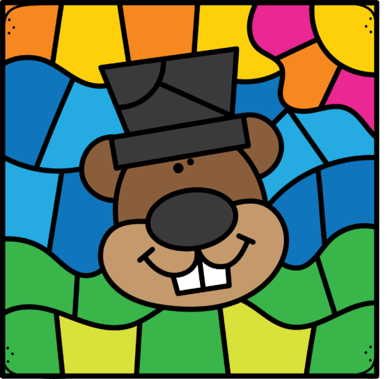 Groundhog Day Color by Number Pages - Kids Activity Zone
