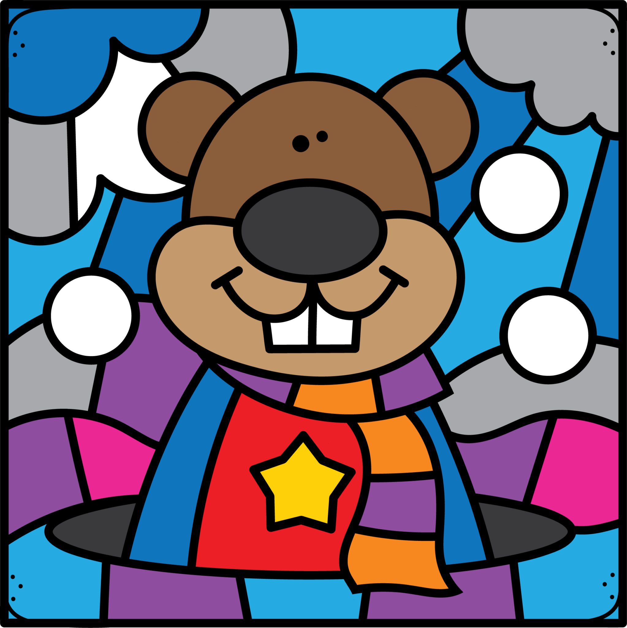 Groundhog Day Color by Number Pages - Kids Activity Zone